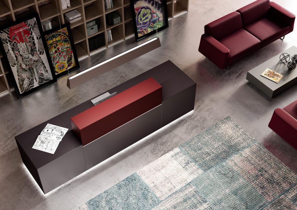 Quadrifoglio Z1 reception counter range - bc office furniture